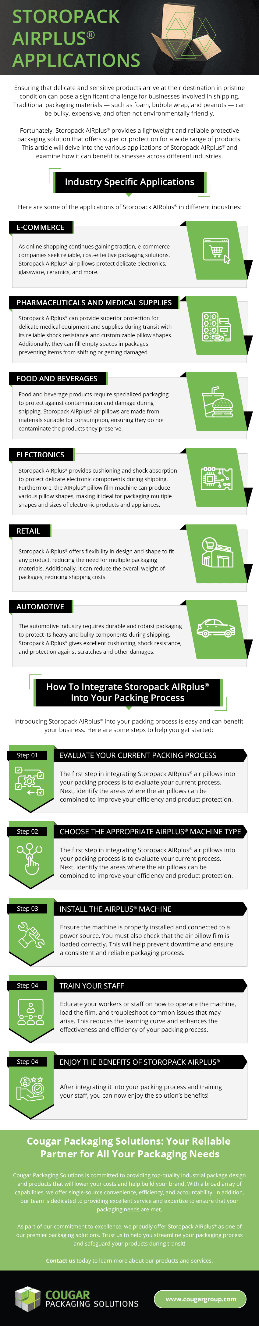 Storopack AIRplus® Applications | Cougar Packaging Solutions